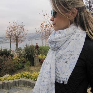 Mathematics Scarf, Math Book Scarves, Gift for Her Him.geometry Sign ...