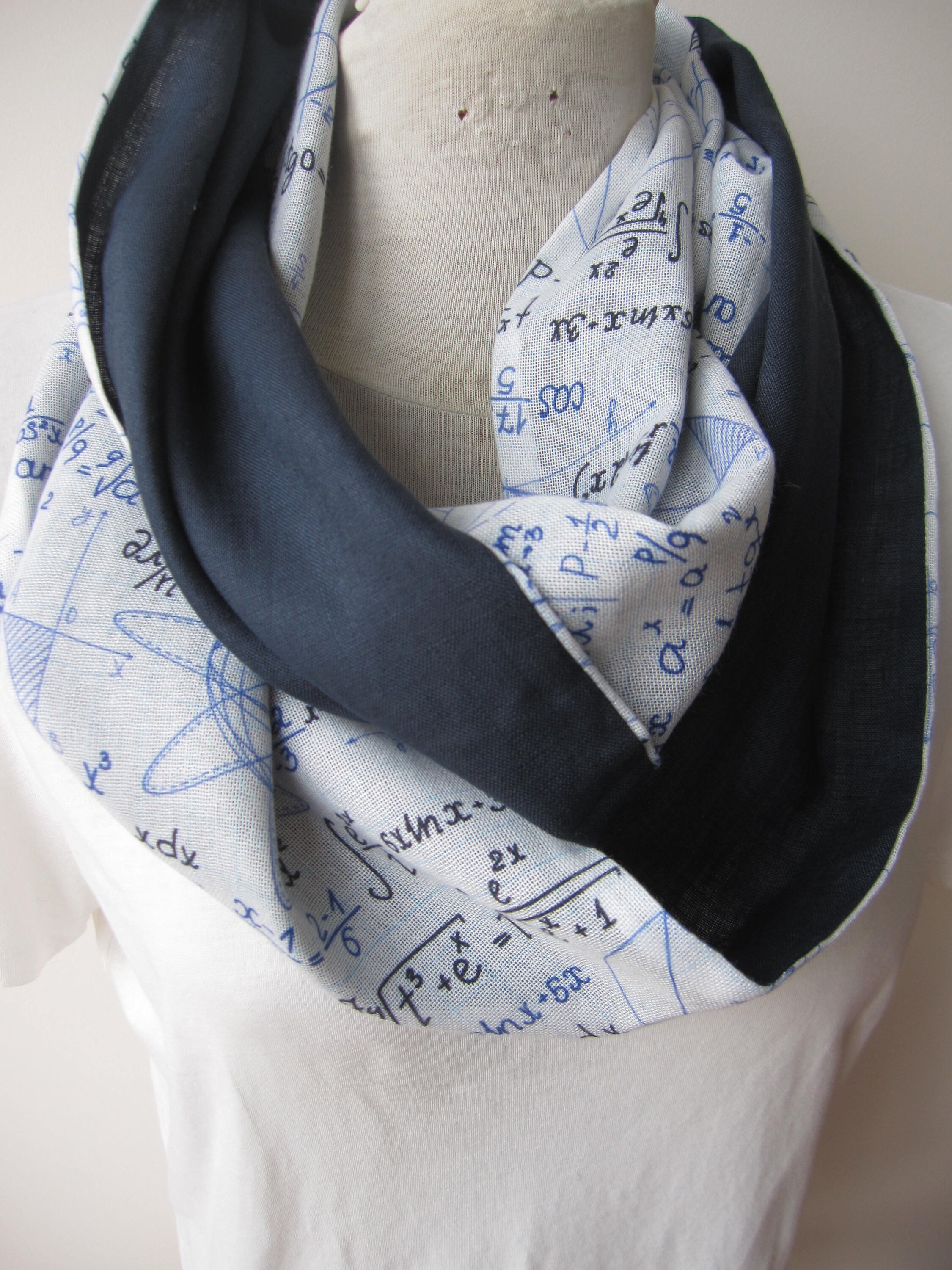 Math Book Scarf Math Gift for Men Women-mathematics Print Infinity ...