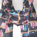 Bookshelf Book Pattern Scarf, Bookworm-geeky-literary-librarian-book ...
