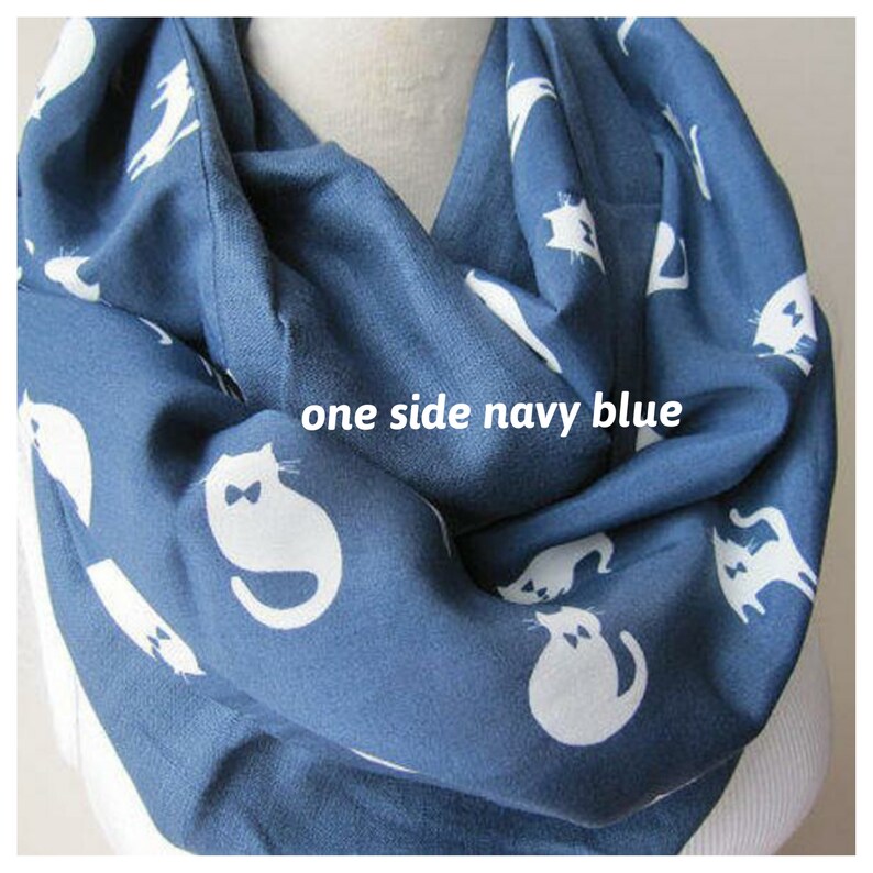 Cat Scarf-animal Scarves-men's women's Scarves-blue - Etsy