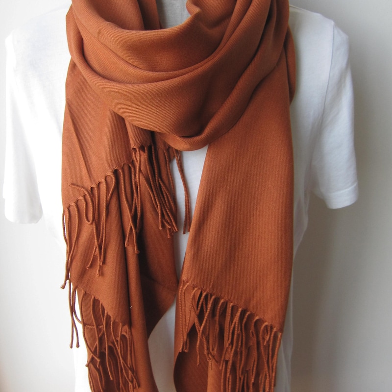 Burnt Orange Scarf - Etsy