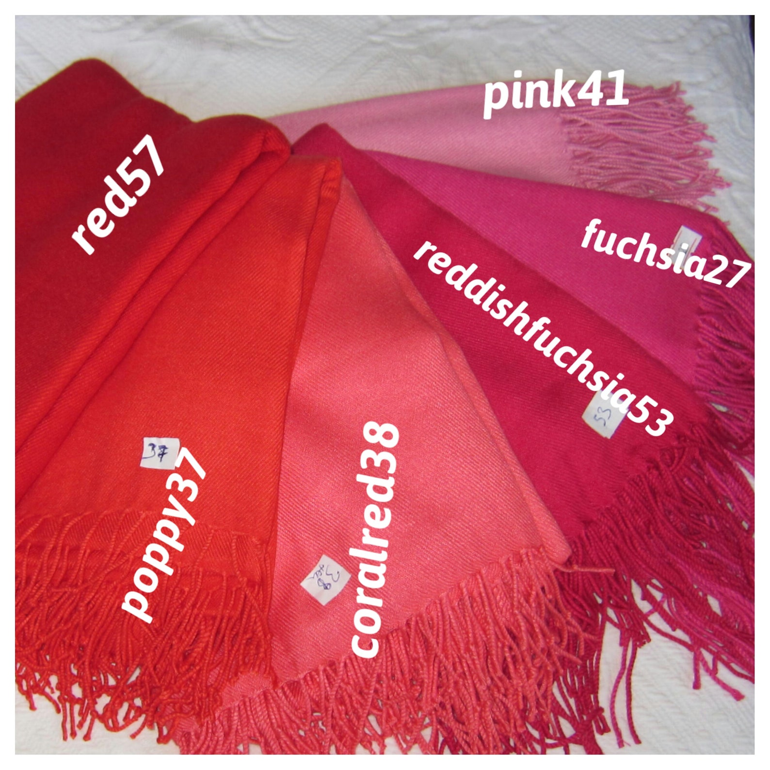 Solid Coral Pink Poppy Red Fuchsia Scarf 2023 Fall Winter - Etsy