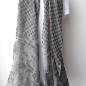 Camo Scarf, Camouflage Scarf, Plaid Scarf Gray Khaki Army Green Army ...