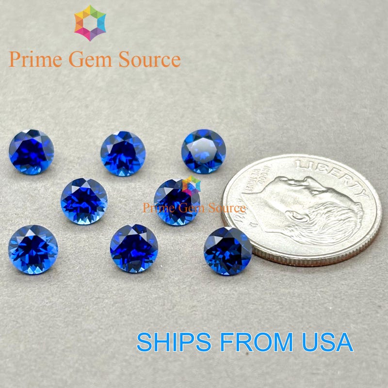Sapphire Faceted Round - Etsy