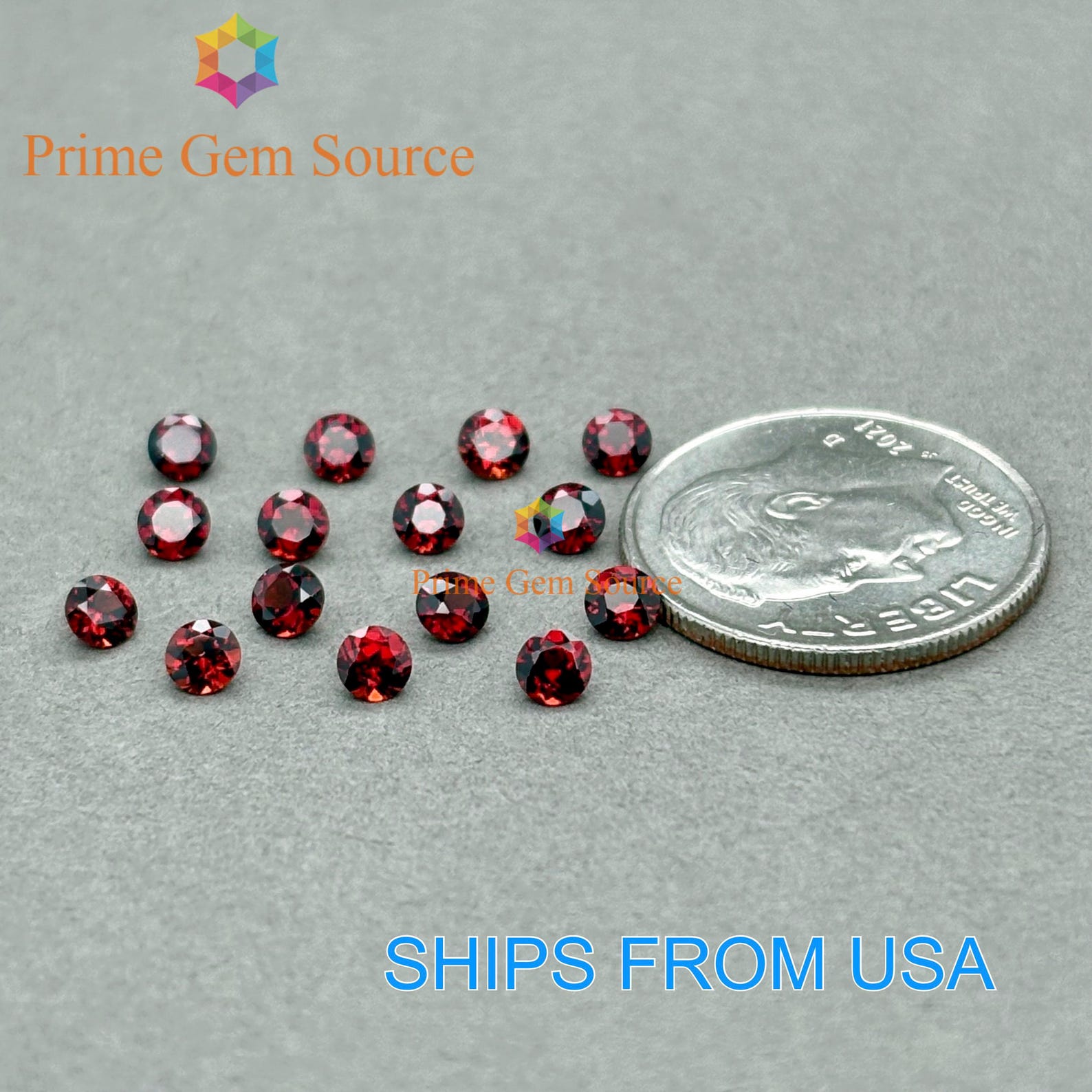3mm Round Red Garnet. Natural Origin. Premium AAA Quality - Excellent ...
