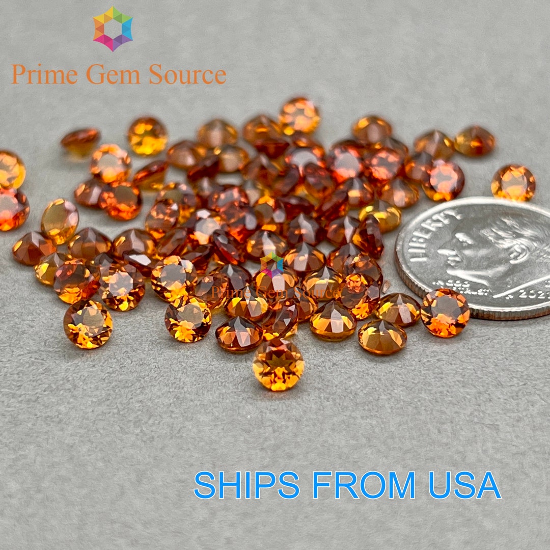 4mm Round Madeira Citrine. Natural Origin. Premium AAA Quality ...