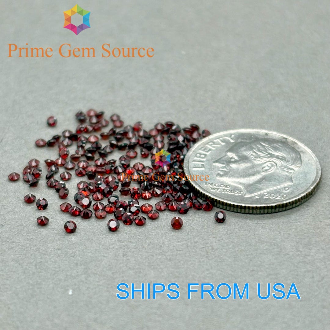 1.5mm Round Red Garnet. Natural Origin. Premium AAA Quality - Excellent ...