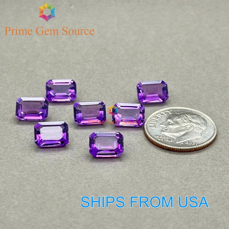 Amethyst Aaa Emerald Cut - Etsy