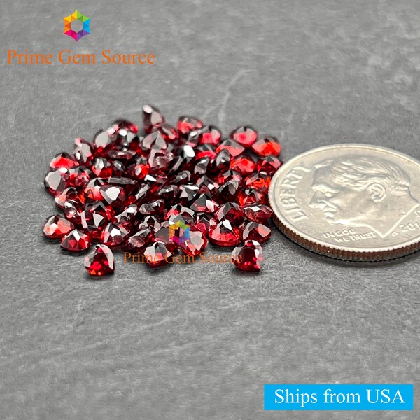 Garnet Red Heart - Etsy