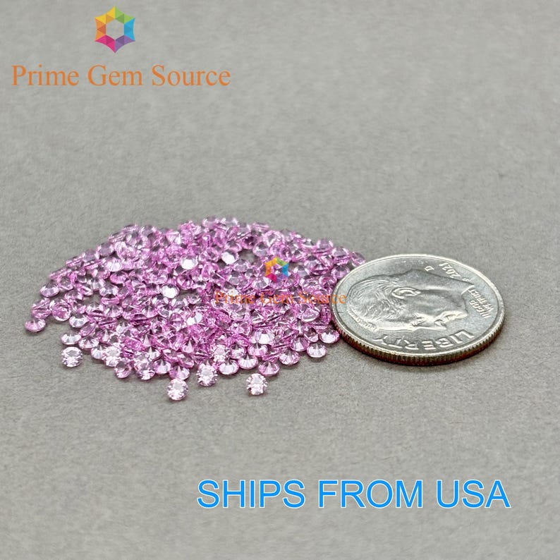 2mm Round Pink Lab Grown Sapphire. Real Corundum. Fine Quality - Very ...