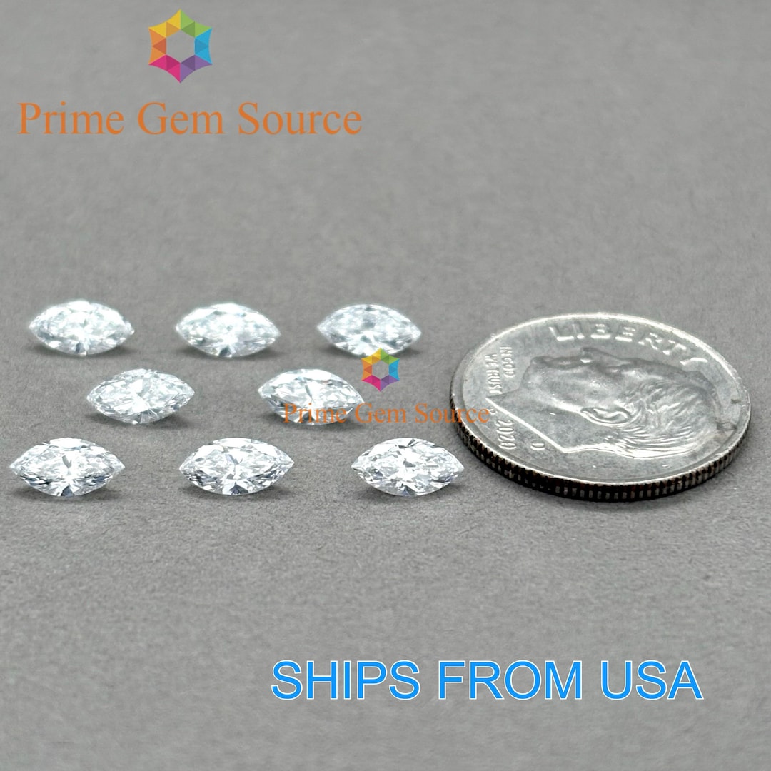 6x3mm (0.20 Ct) Marquise Lab Grown Diamonds. 100% Genuine. Brilliant ...