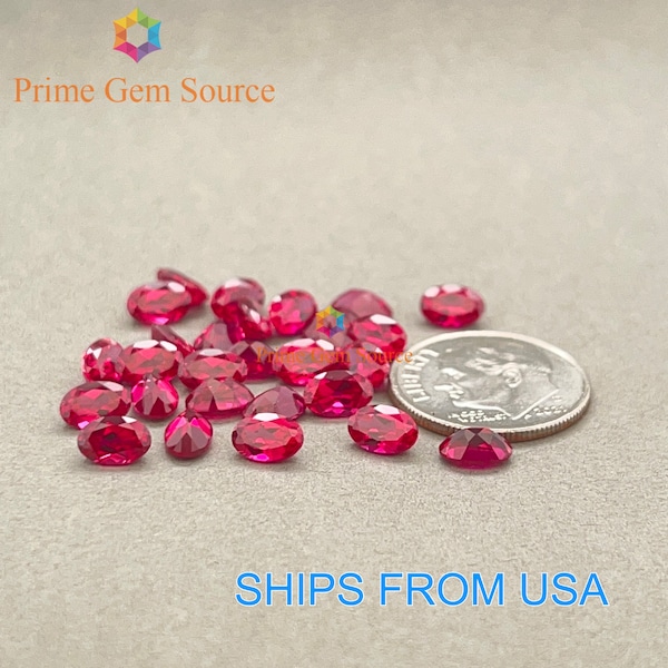 Oval Lab Grown Ruby - Etsy