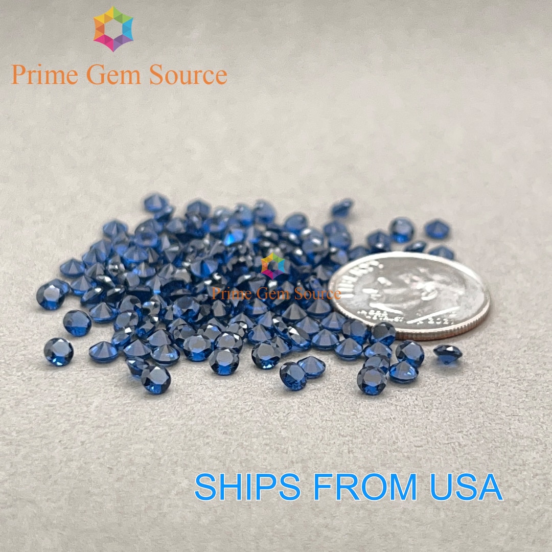 3mm Round Deep Blue Lab Grown Sapphire. Real Corundum. Premium AAA ...