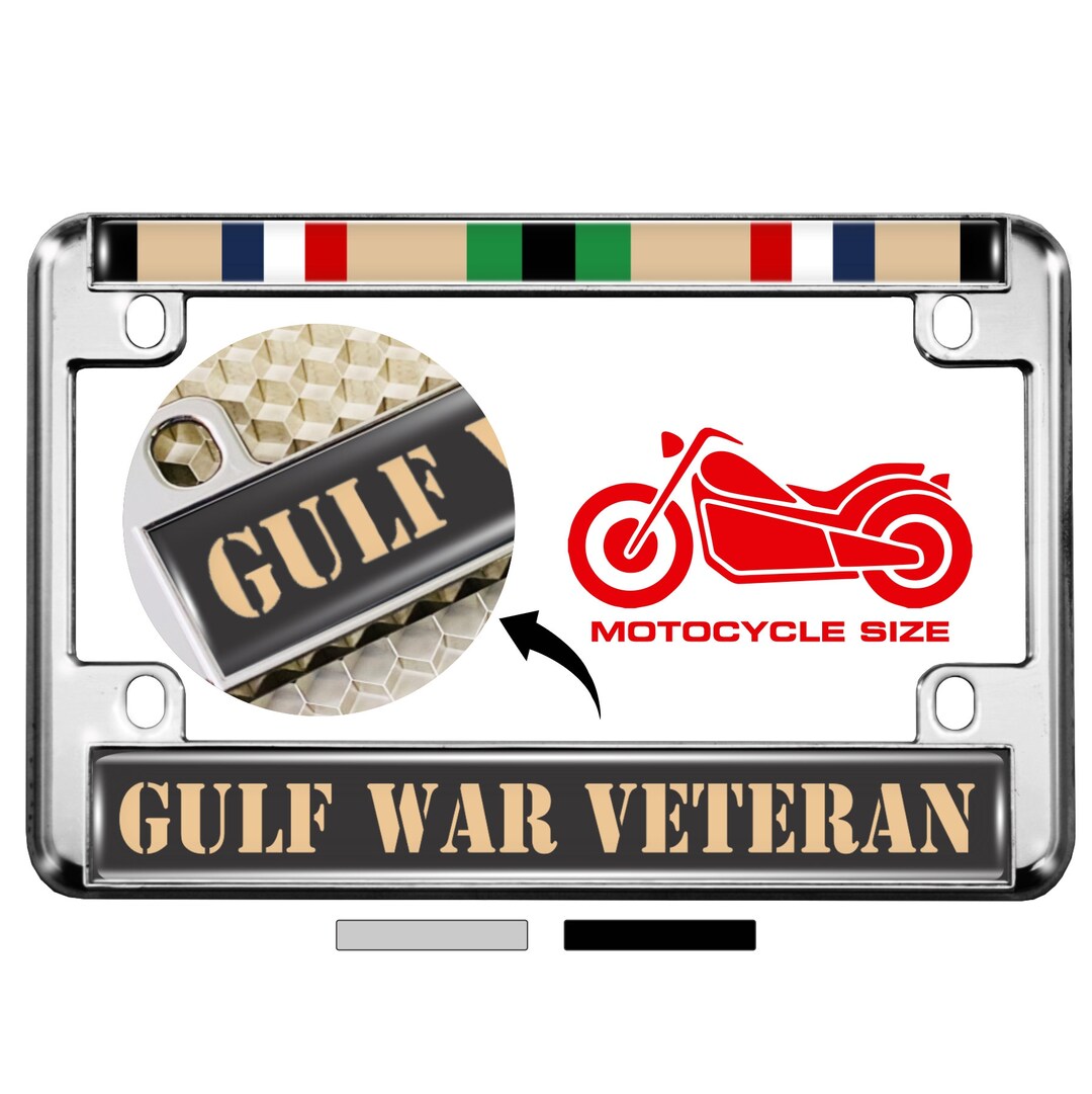 Gulf War Veteran - MOTORCYCLE High Quality Metal License Plate Frame - Etsy