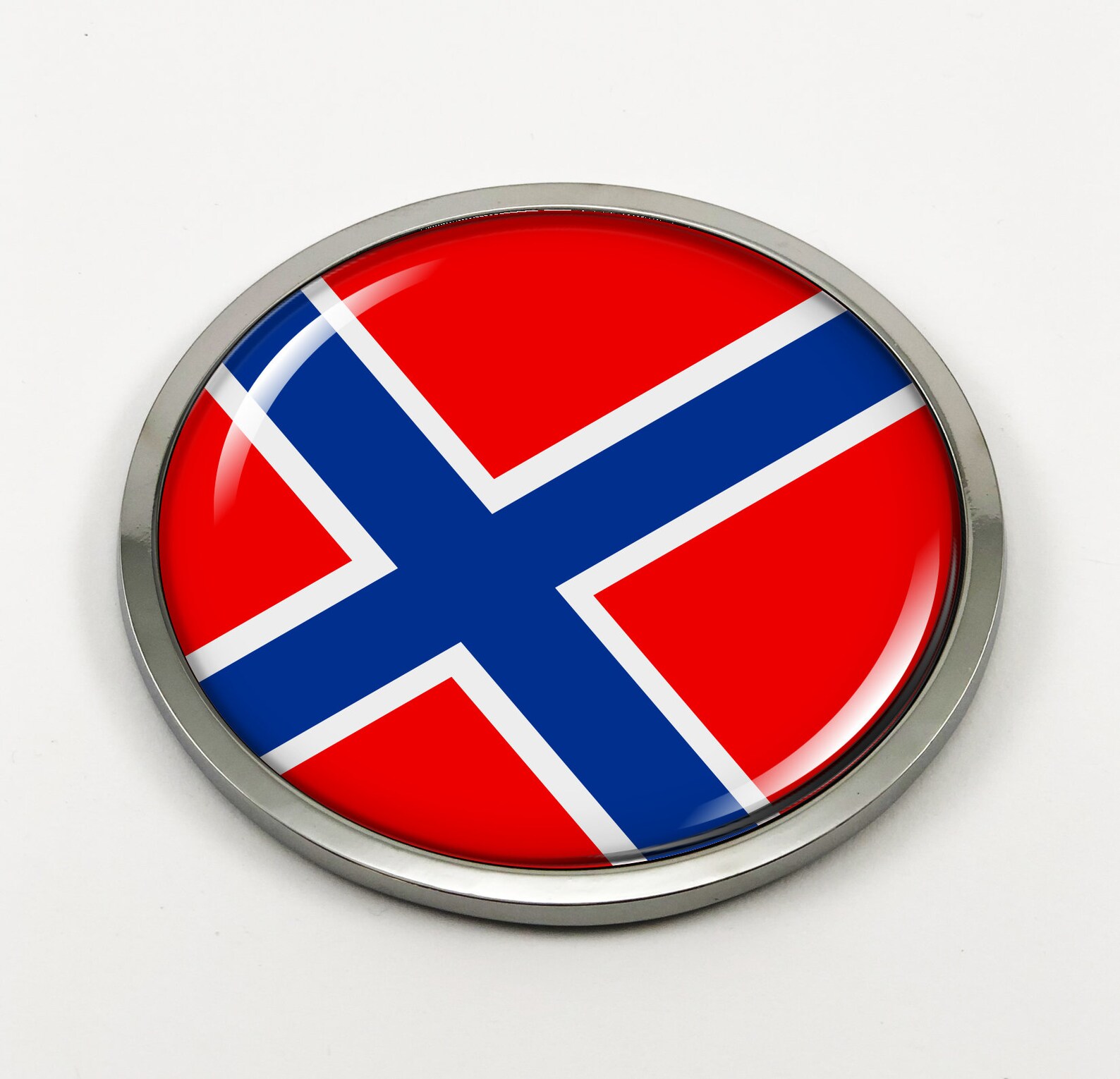Norway FLAG Car Emblem Badge Sticker Decal w/o Chrome ROUND | Etsy