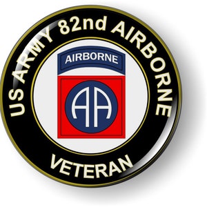 Officially Licensed Product - U.S. ARMY 82nd Airborne Veteran 3D Domed ...