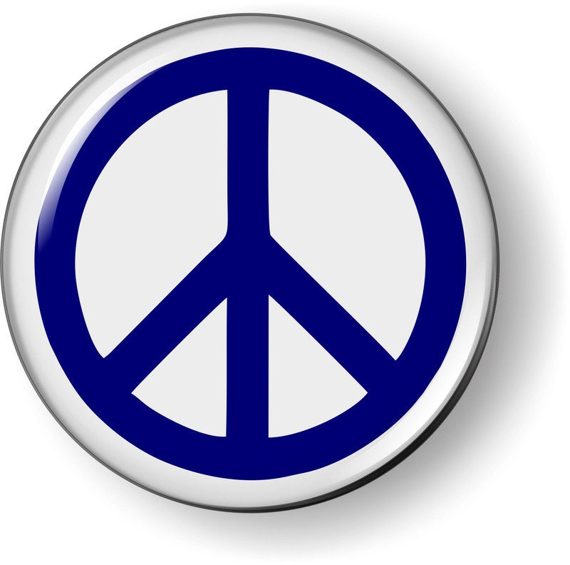 PEACE Sign 3D Domed Emblem Badge Car Sticker Chrome Round | Etsy