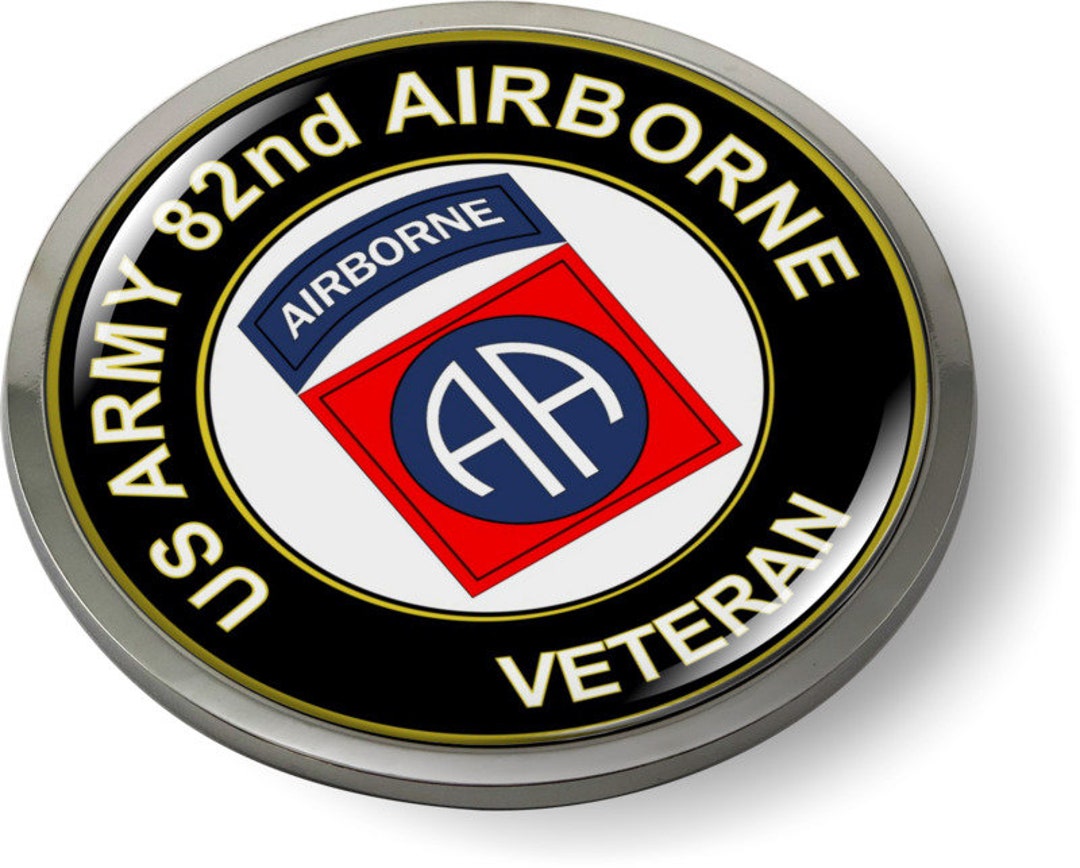 Officially Licensed Product - U.S. ARMY 82nd Airborne Veteran 3D Domed ...