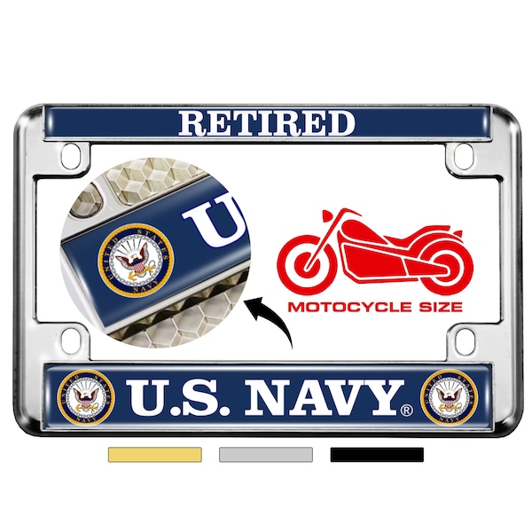 Navy Retired License Plate Frame - Etsy