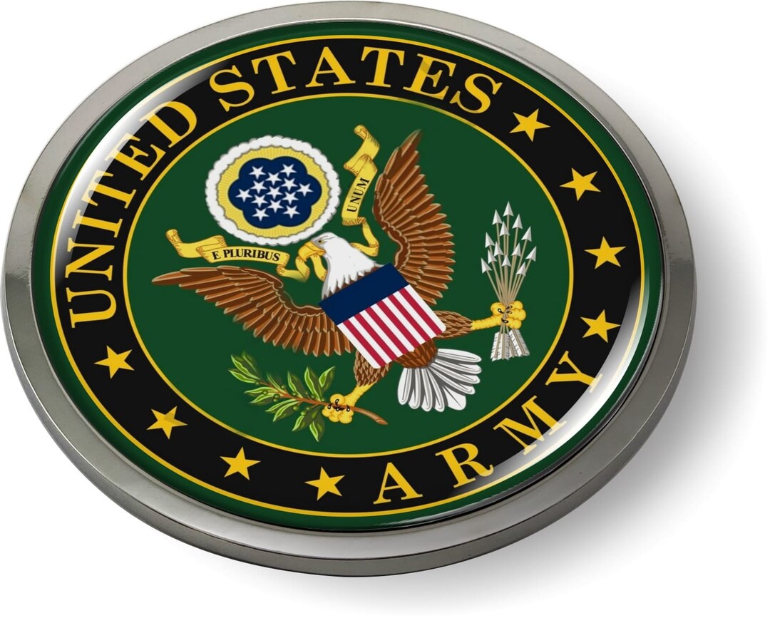 Officially Licensed Product - UNITED STATES ARMY 3D Domed Emblem Badge ...