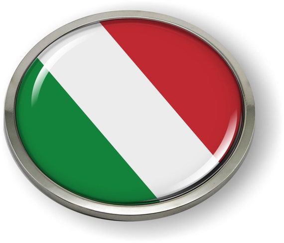 Italian Flag Car Badge
