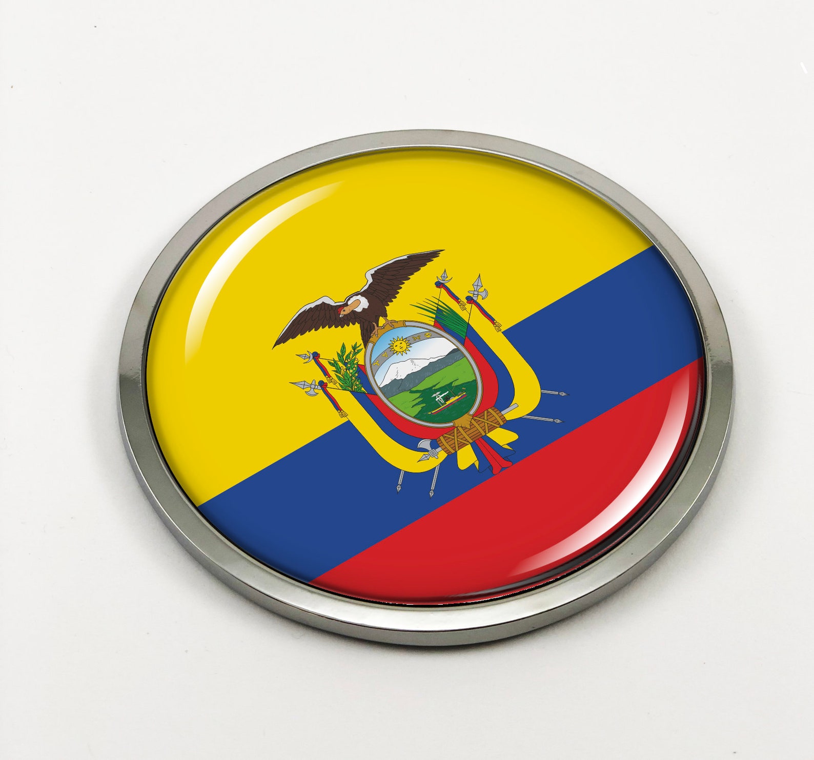 Ecuador FLAG Car Emblem Badge Sticker Decal w/o Chrome | Etsy