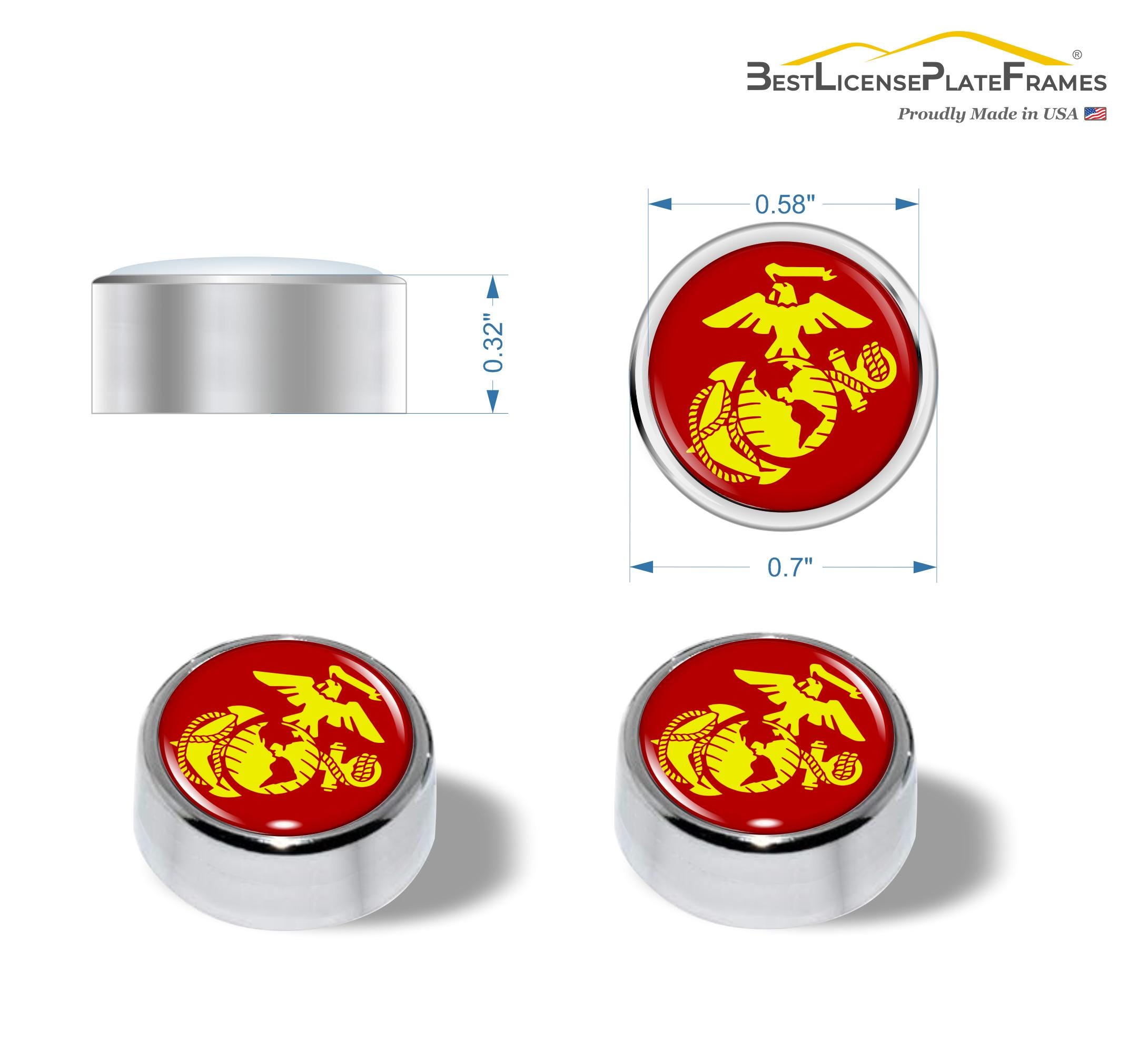 Officially Licensed Product - USMC, EGA Marine Corps Decorative Metal ...