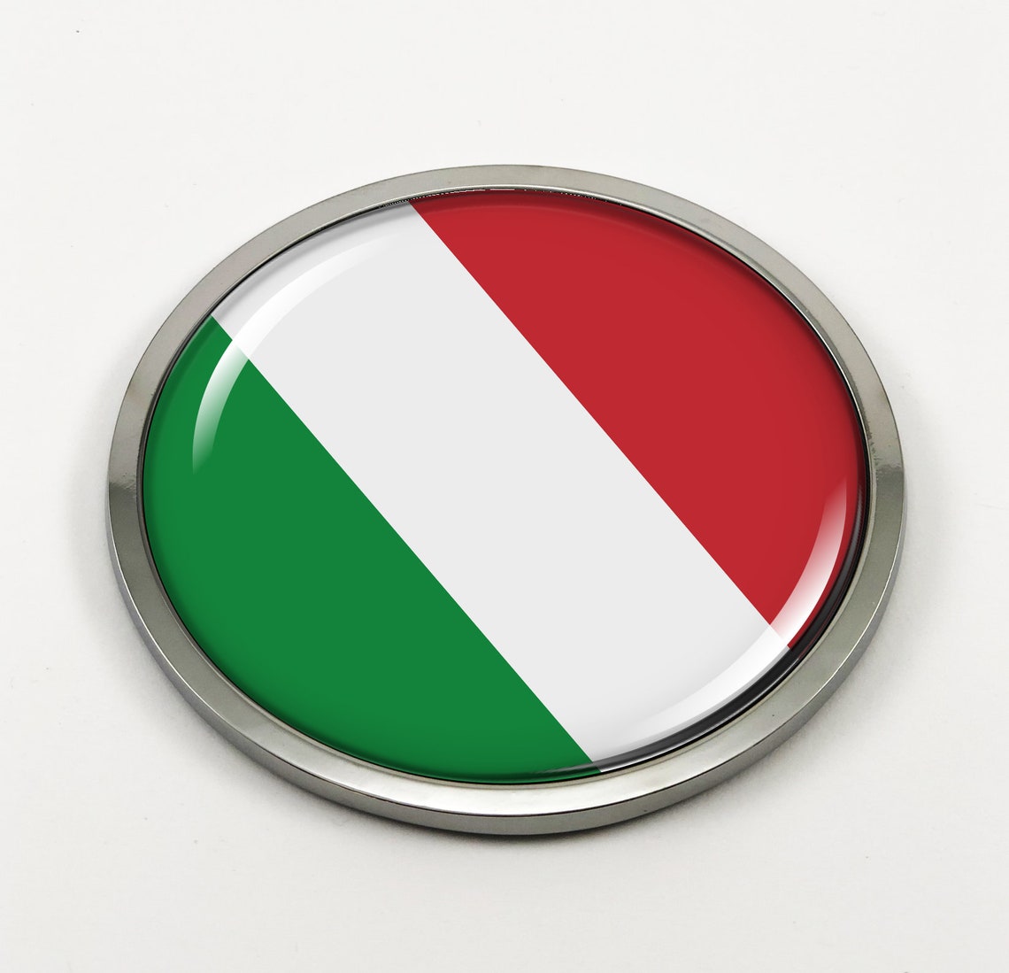 Italy FLAG Car Emblem Badge Sticker Decal w/o Chrome ROUND | Etsy
