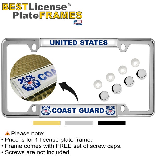 Coast Guard Auxiliary License Plate Frame - Etsy