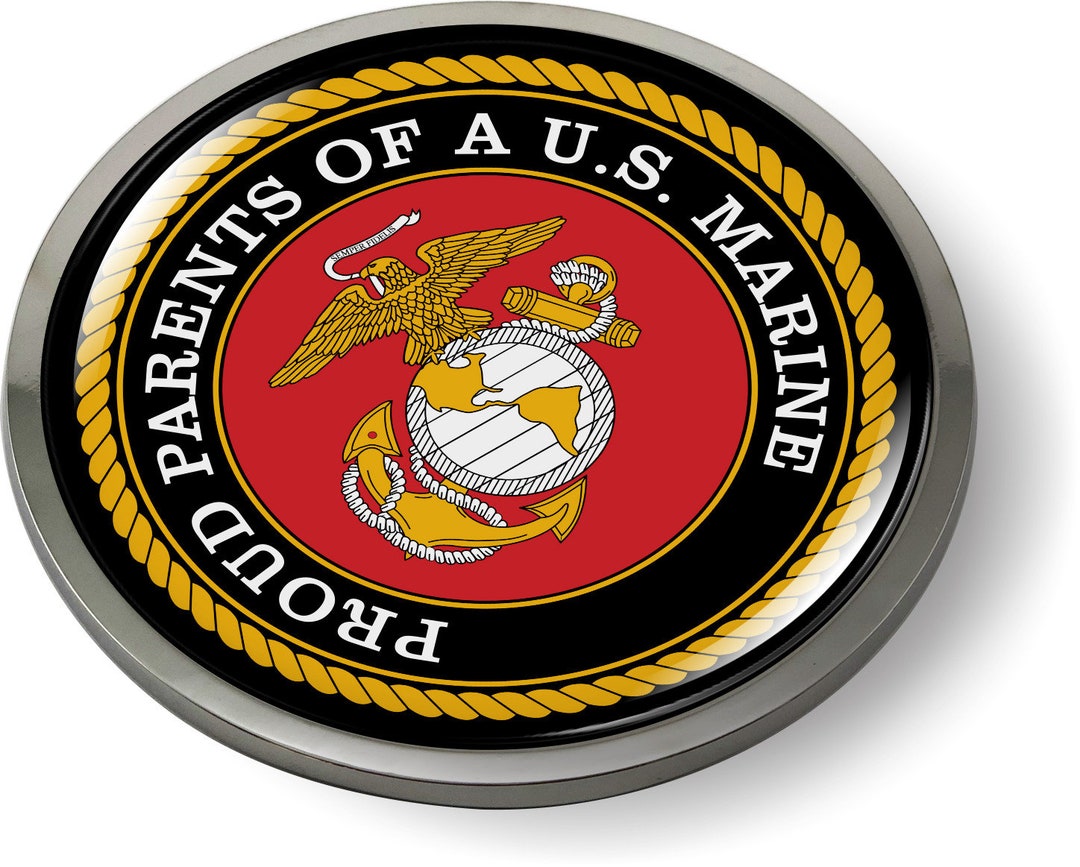 Officially Licensed Product - Proud Parents of a U.S. MARINE, USMC 3D ...