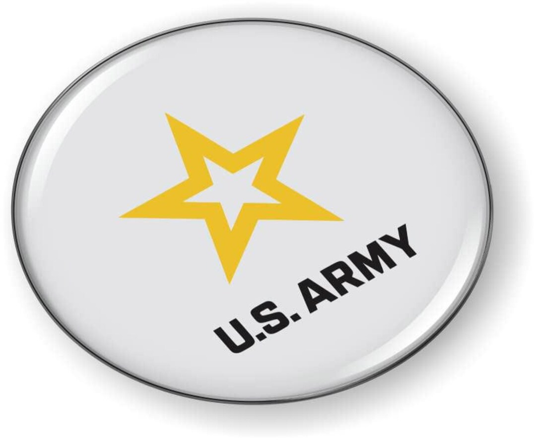 Officially Licensed Product - U.S. ARMY Star Logo 3D Domed Emblem Badge ...