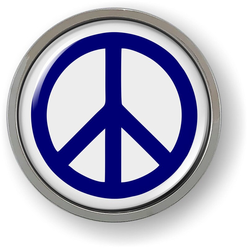PEACE Sign 3D Domed Emblem Badge Car Sticker Chrome Round | Etsy