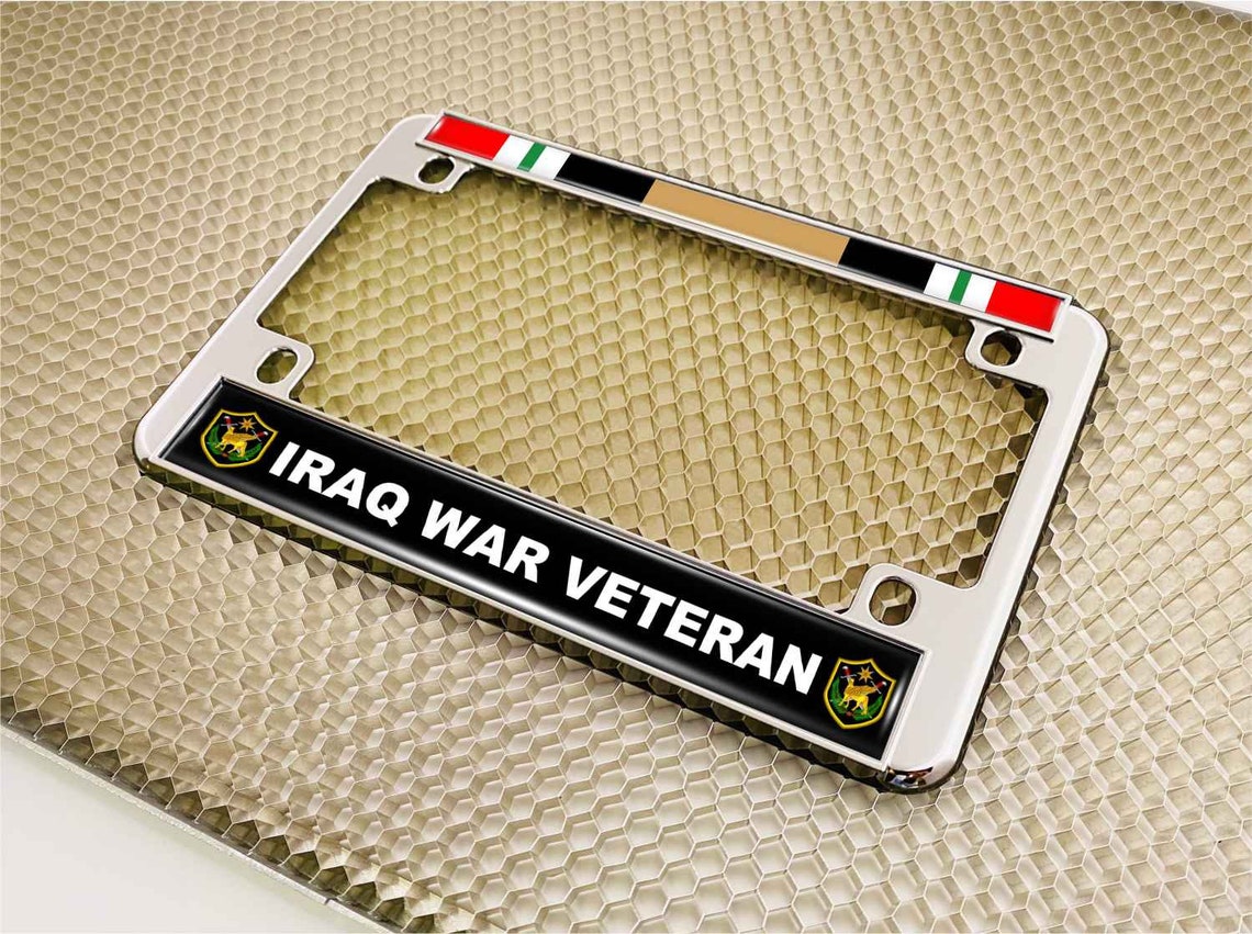 Iraq War Veteran High Quality Motorcycle Metal License Plate | Etsy