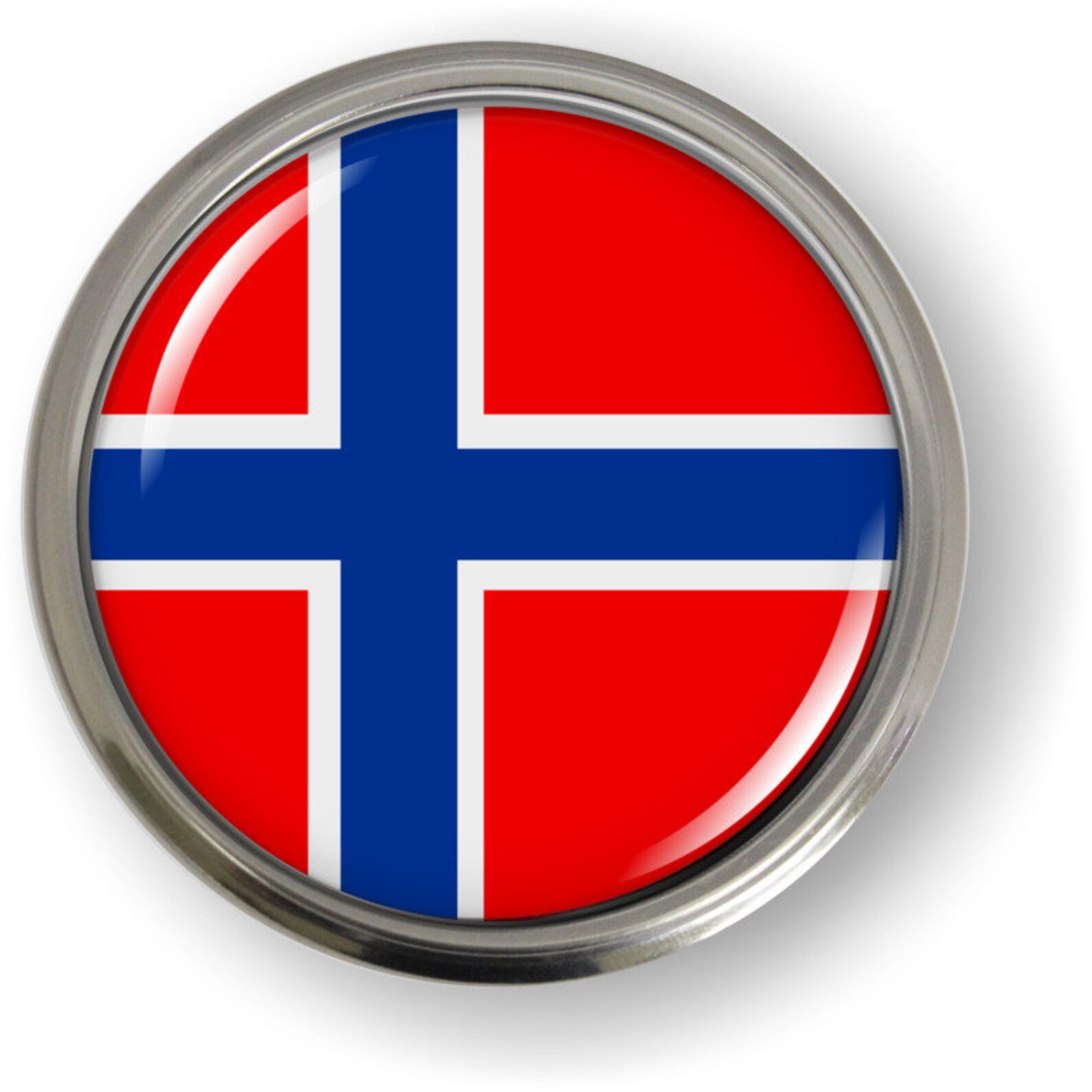 Norway FLAG Car Emblem Badge sticker Decal Chrome ROUND | Etsy