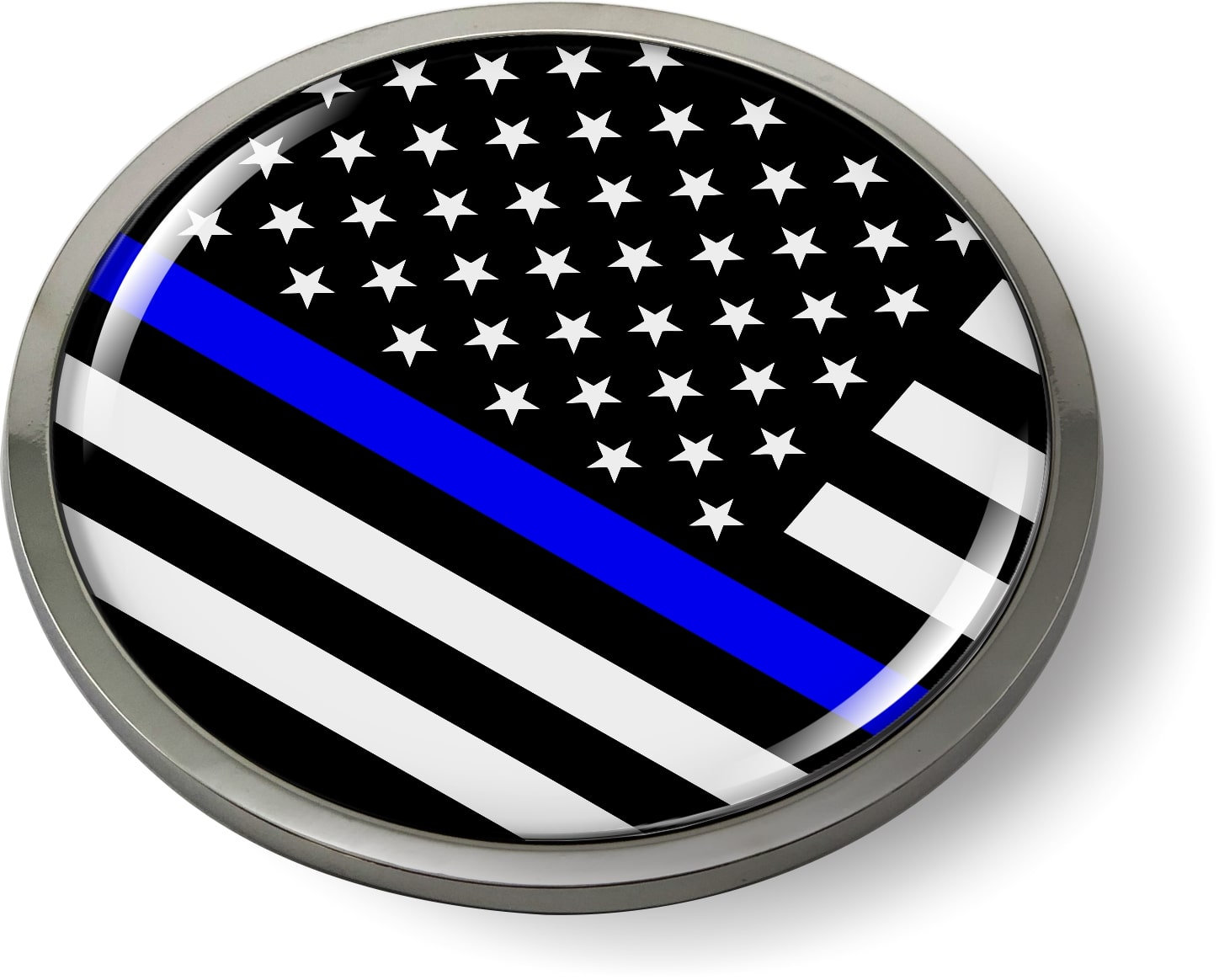 THIN BLUE LINE American Flag 3D Domed Emblem Badge Car Sticker - Etsy