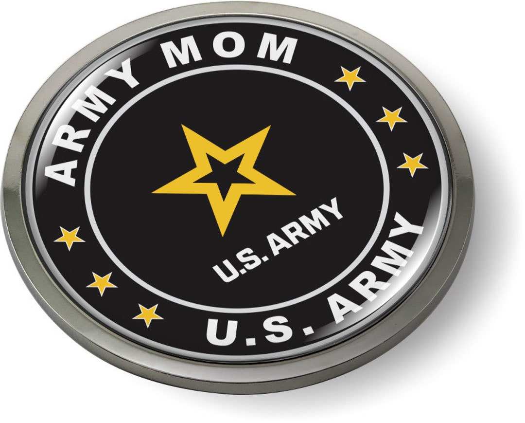 Officially Licensed Product - U.S. ARMY MOM 3D Domed Emblem Badge Car ...