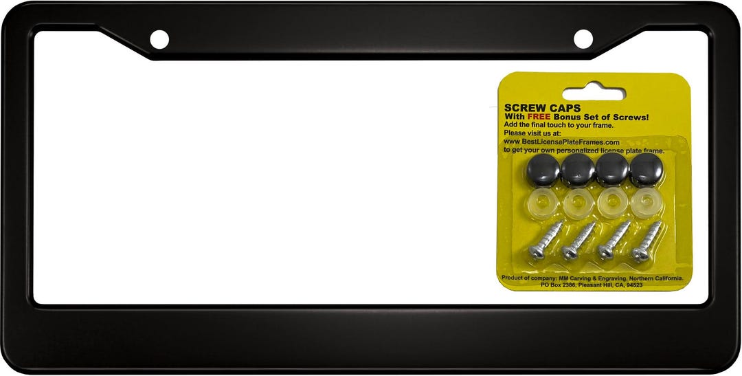 Anodized Aluminum Plain CAR License Plate Frame | Available in 4 ...