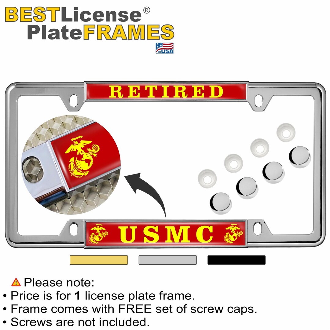 Officially Licensed Product - USMC Retired With EGA Emblem - Thin Top 4 ...