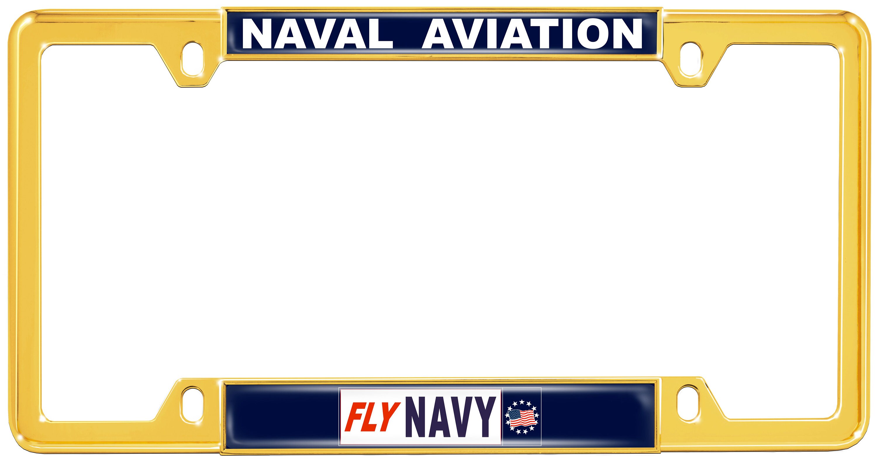 Thin Top 4 Hole Metal Car License Plate Frame Naval Aviation | Etsy