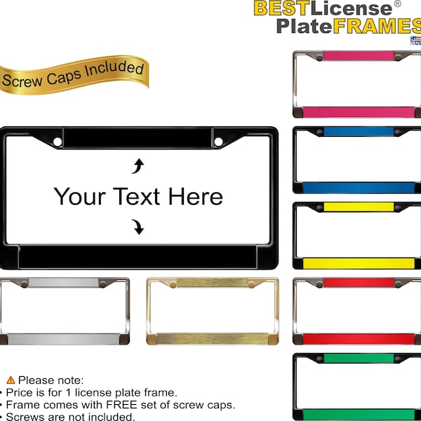 Bling Personalized License Plate Frame - Etsy