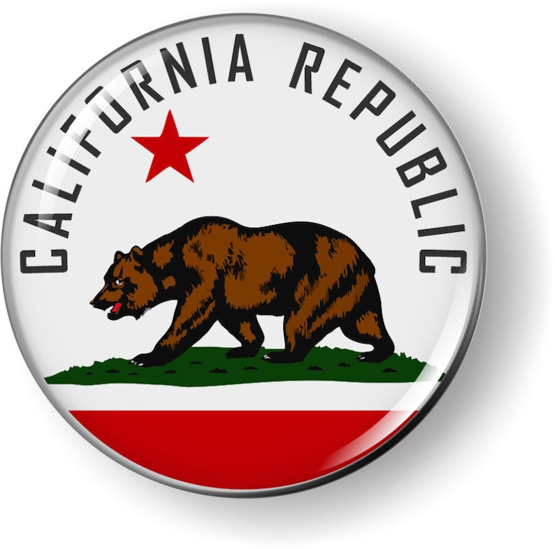 CALIFORNIA STATE FLAG 3D Domed Emblem Badge Car Sticker Chrome - Etsy