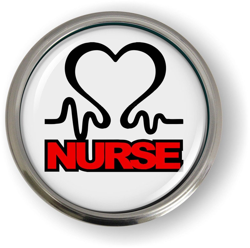 NURSE 3D Domed Emblem Badge Car Sticker Chrome ROUND Bezel - Etsy
