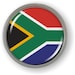 South Africa FLAG Car Emblem Badge sticker, Decal Chrome ROUND Bezel ...