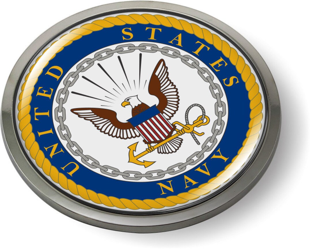 Officially Licensed Product - UNITED STATES NAVY 3D Domed Emblem Badge ...