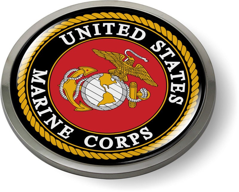 Officially Licensed Product - U.S. MARINE CORPS, USMC 3D Domed Emblem ...