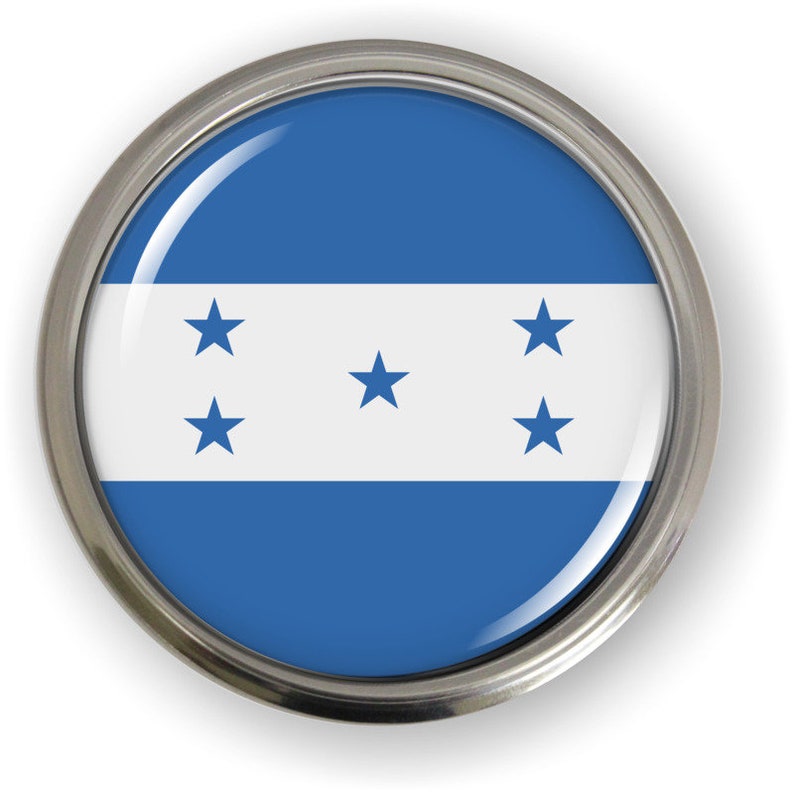 Honduras FLAG Car Emblem Badge sticker Decal Chrome ROUND | Etsy