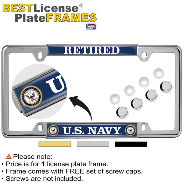 Us Navy Retired License Plate - Etsy