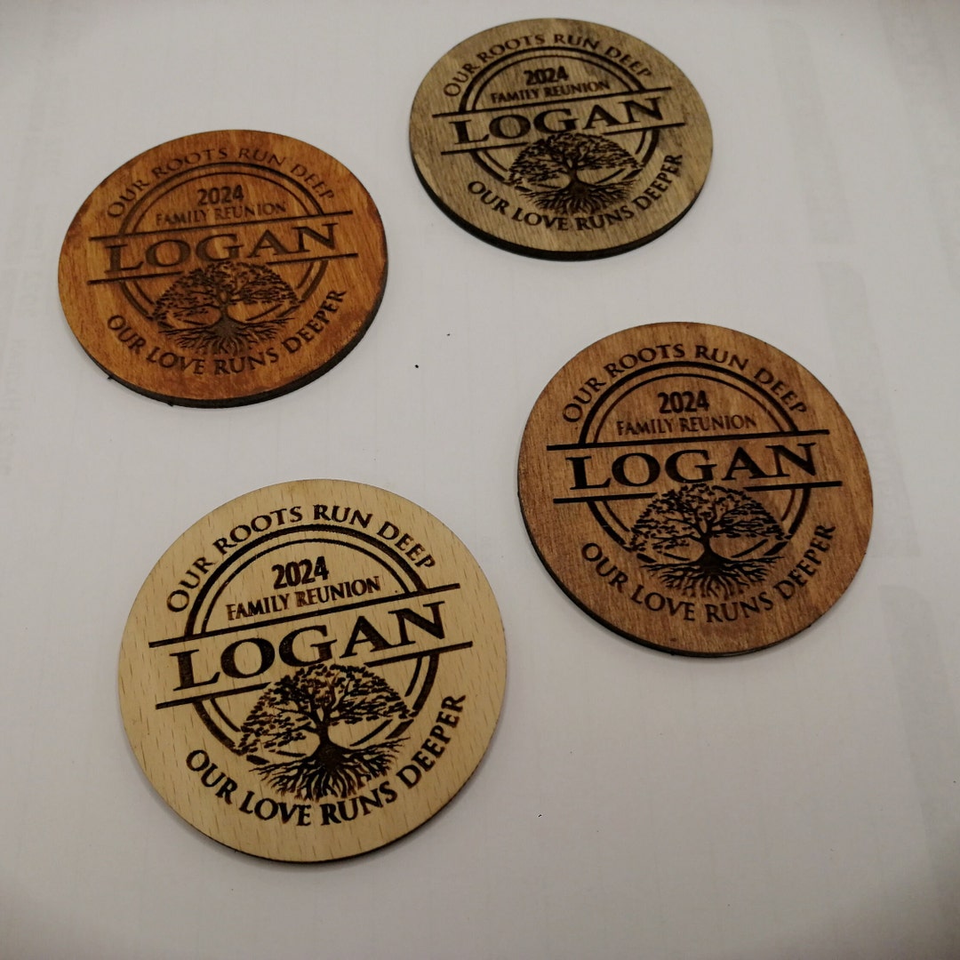 Family Reunion Magnets, Our Roots Run Deep Round Favor, Family ...