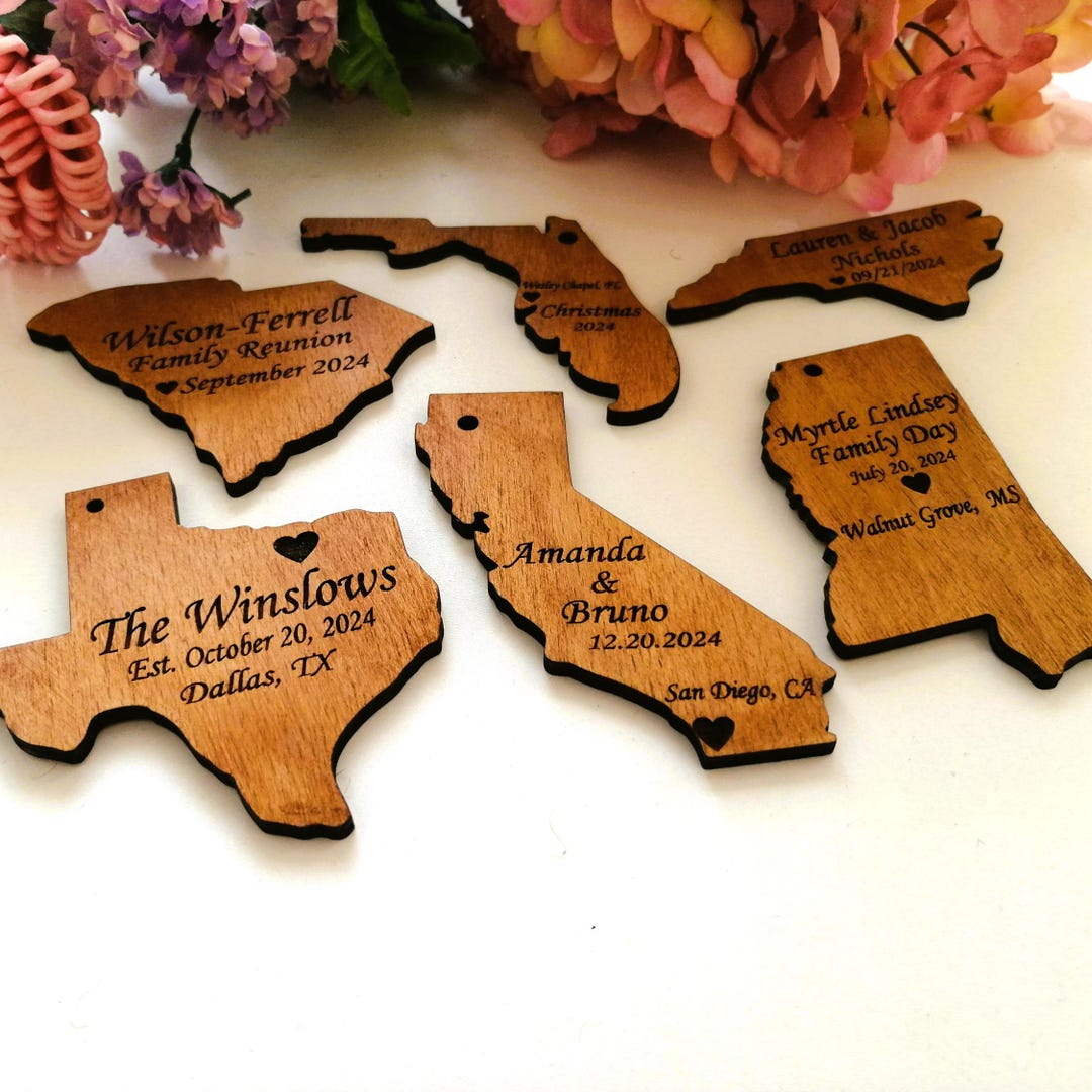 Personalized Wooden Gift Tags, Custom Wood Favor Tags, Engraved Rustic ...