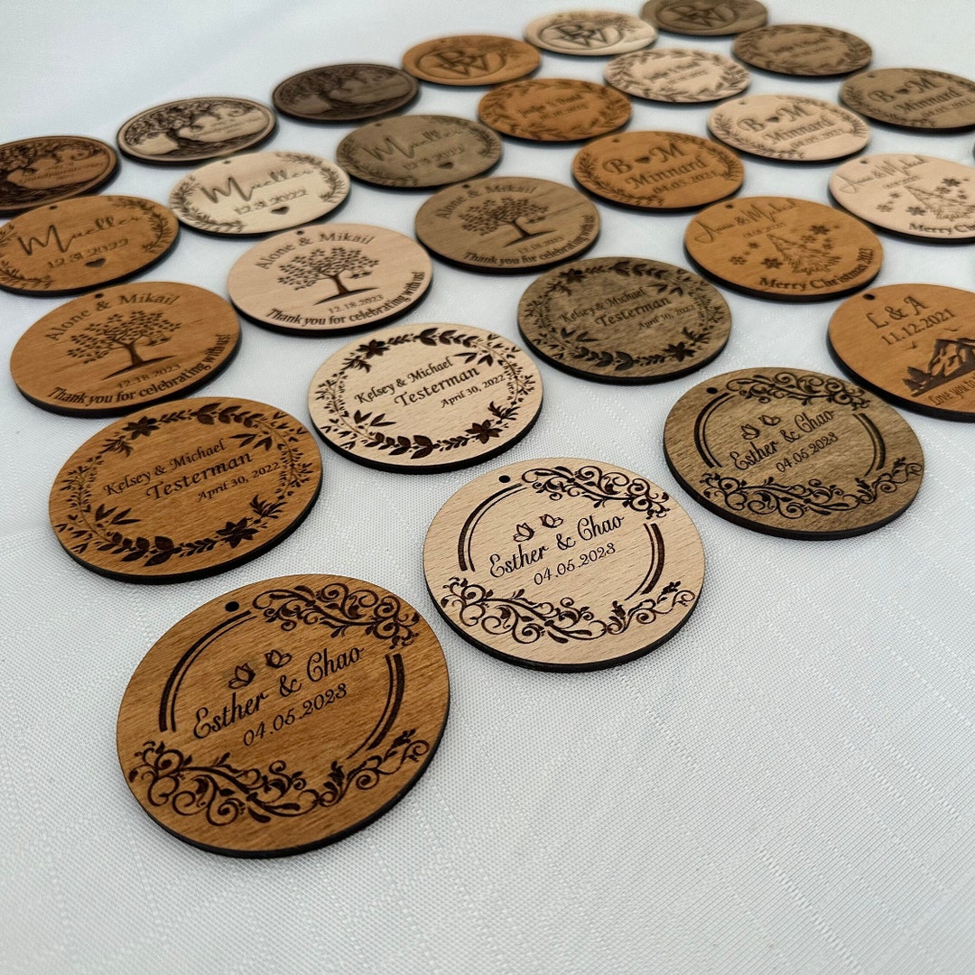 Custom Wedding Tags Favor, Personalized Wedding Favor Tag, Wooden Gift ...